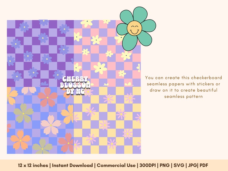 50 Purple Checkerboard Seamless Pattern, Checkered Digital Papers ...