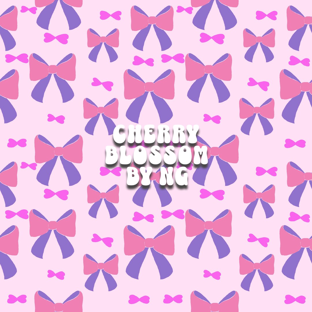 Cute Pink and Purple Bow Seamless Pattern, Seamless Bow File, Seamless ...