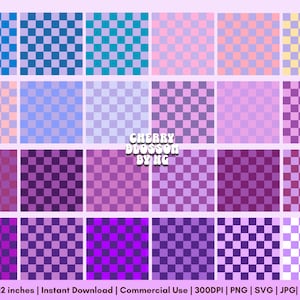 50 Purple Checkerboard Seamless Pattern, Checkered Digital Papers ...