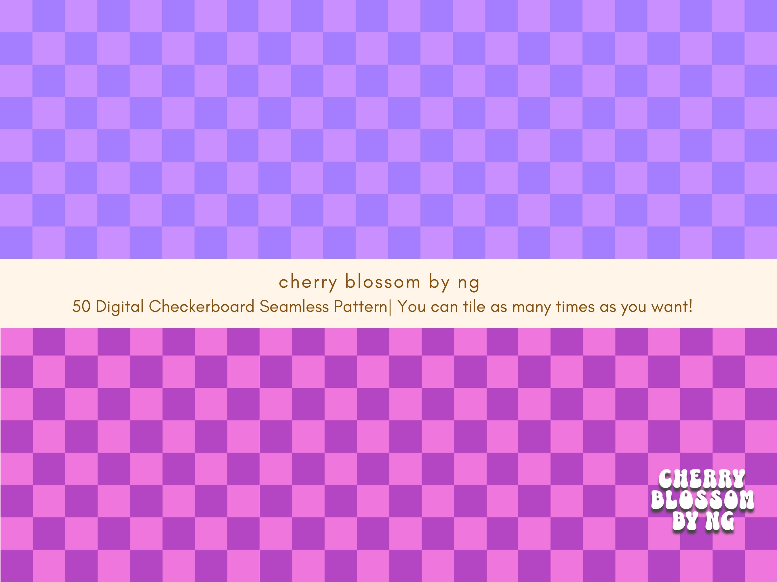 50 Purple Checkerboard Seamless Pattern, Checkered Digital Papers ...