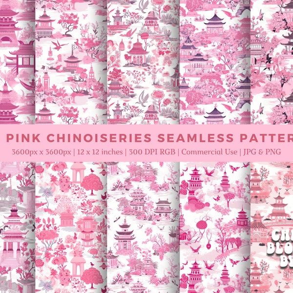 Pink Chinoiserie - Etsy