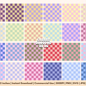 50 Checkerboard Digital Paper Checker Grid Background for Commercial ...