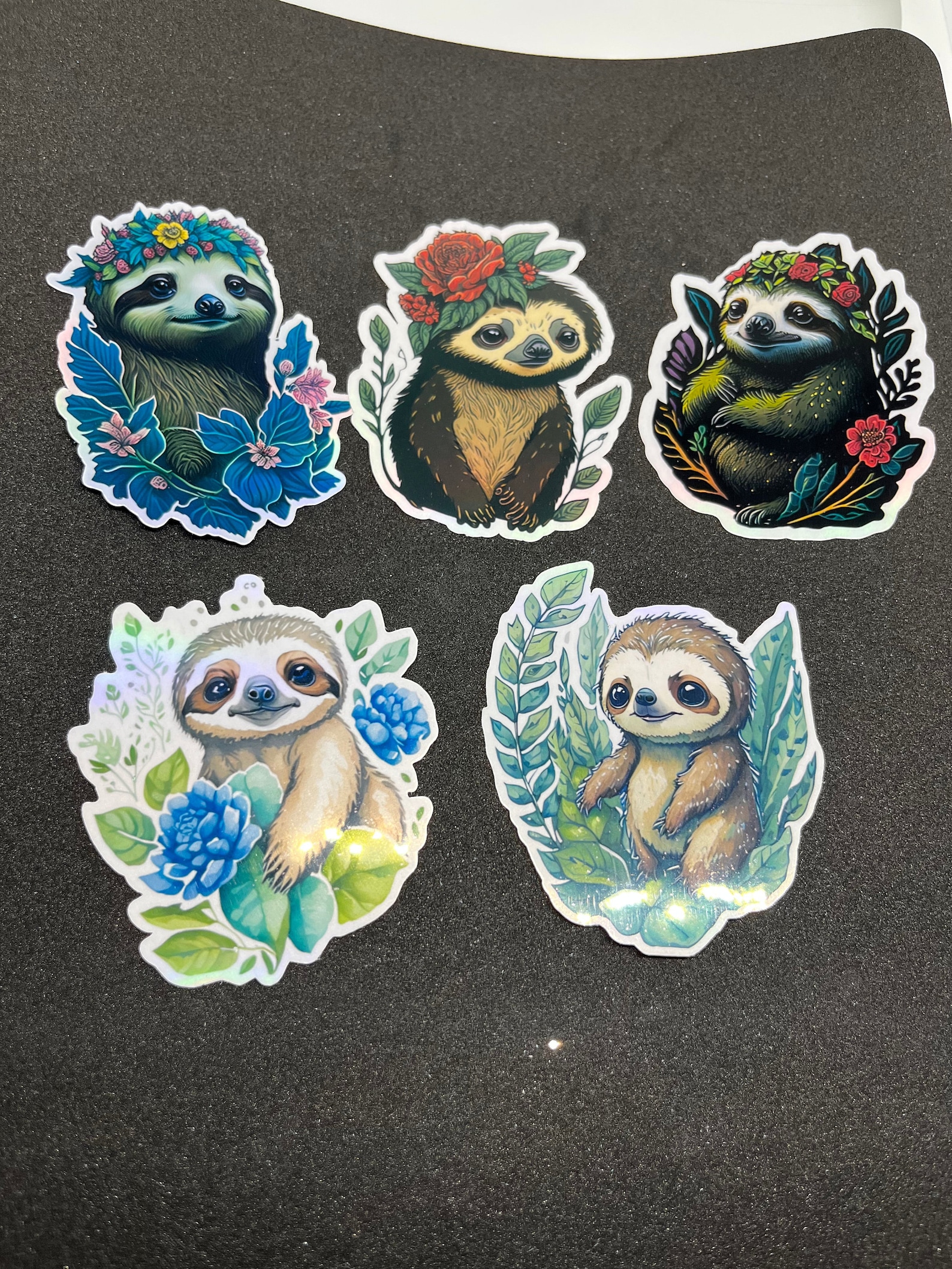 Sloth Sticker Set of 5 - Etsy