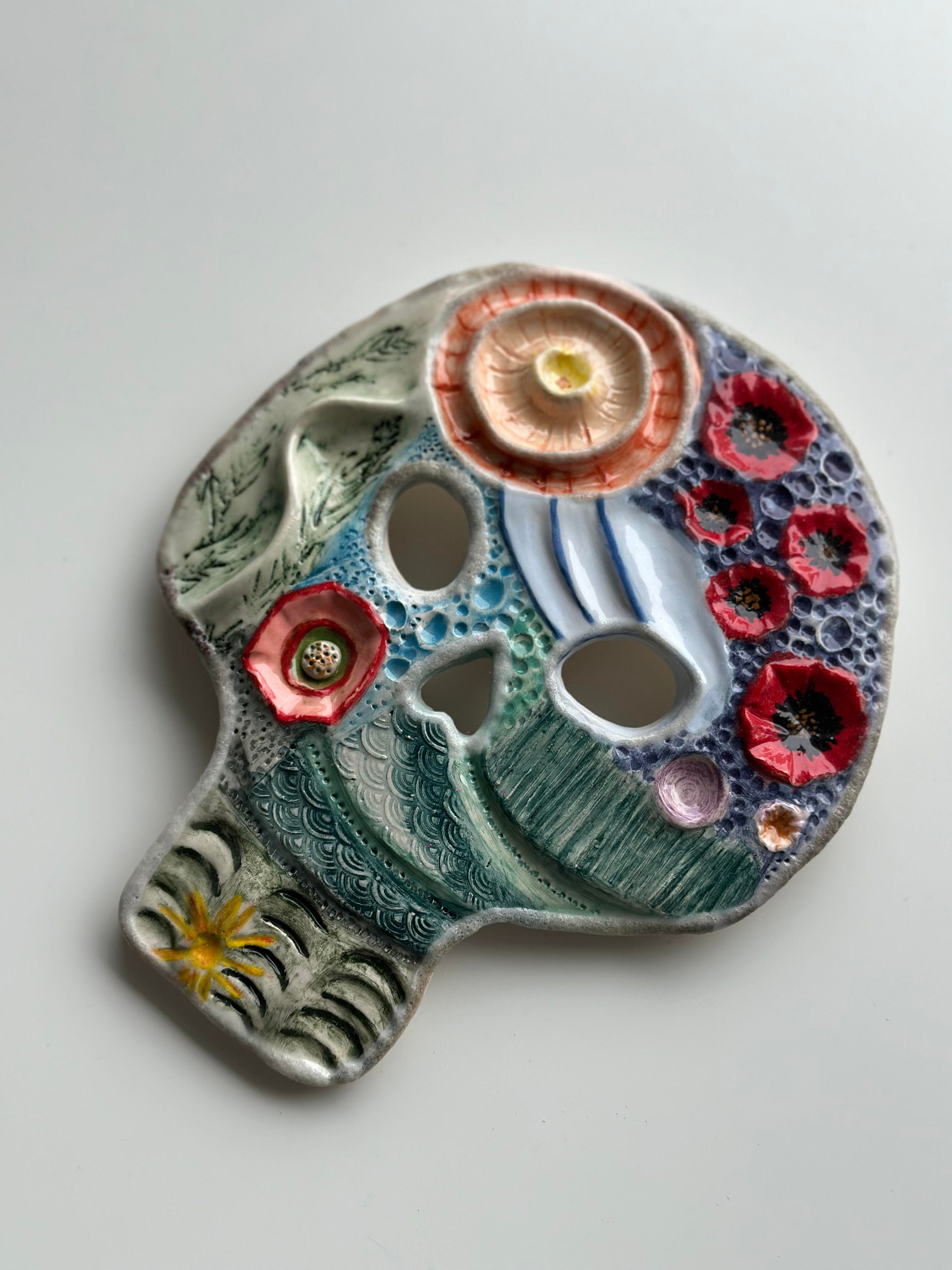 CALAVERA Ceramic Wall Mask Cool Ceramic Wall Mask Relationship Gifts ...