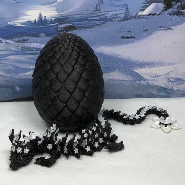 3d Printed Dragon Egg Black - Etsy