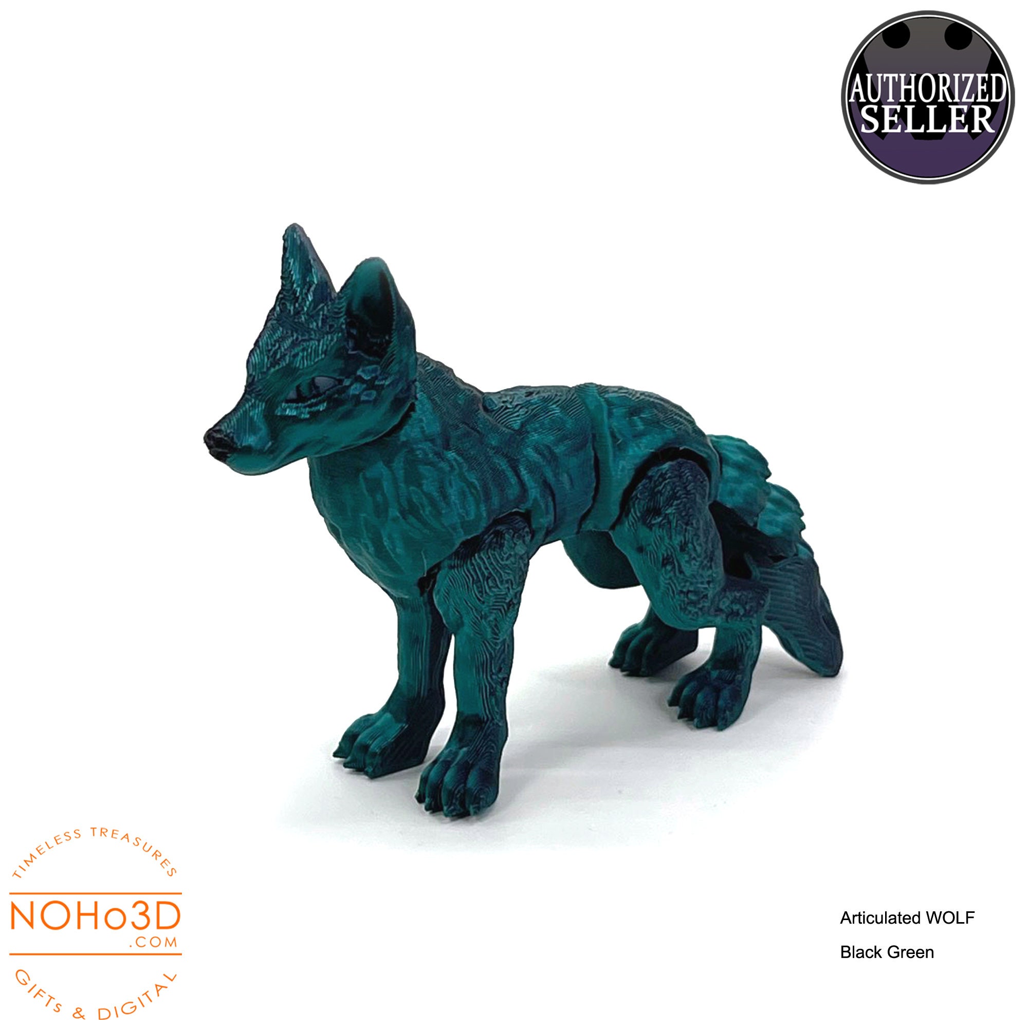 Articulated Wolf Unique Articulated 3D Printed Wolf Flexible Poseable ...