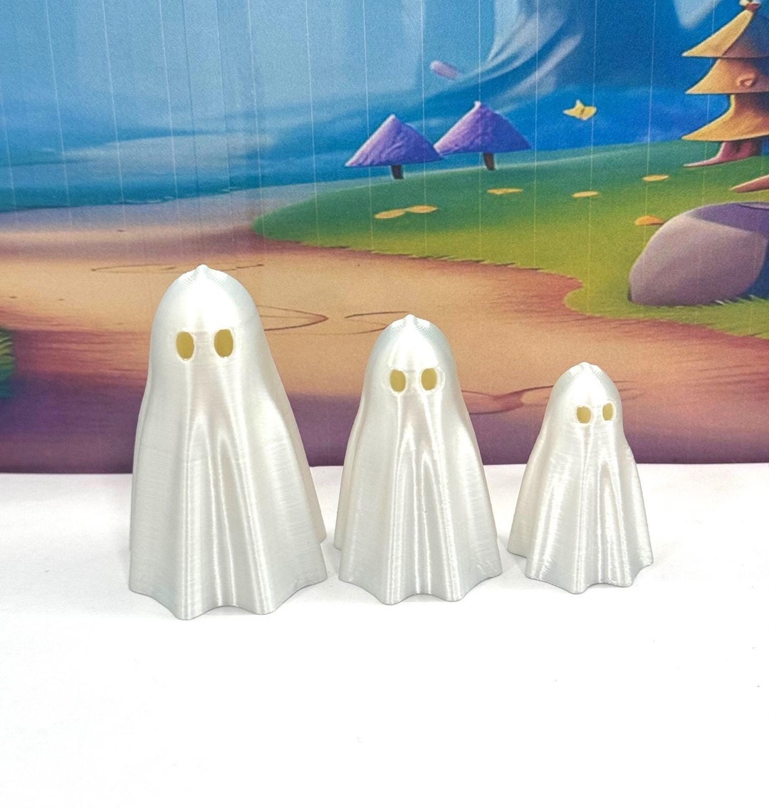 Cute Halloween Ghost With Hidden Feet, Poseable 3D Printed Ghost ...