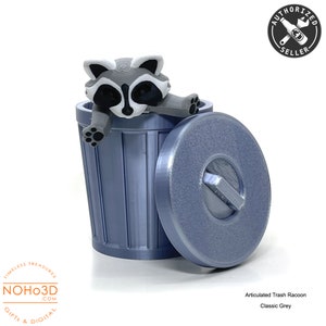 Articulated Racoon With Trash Can, 3D Printed Flexi Racoon, Trashcan ...