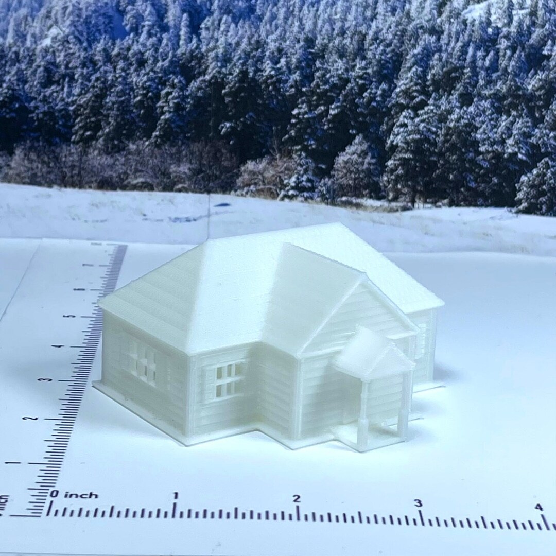 N-scale House Single Story 1:160 Scale Building DIY Christmas Village ...