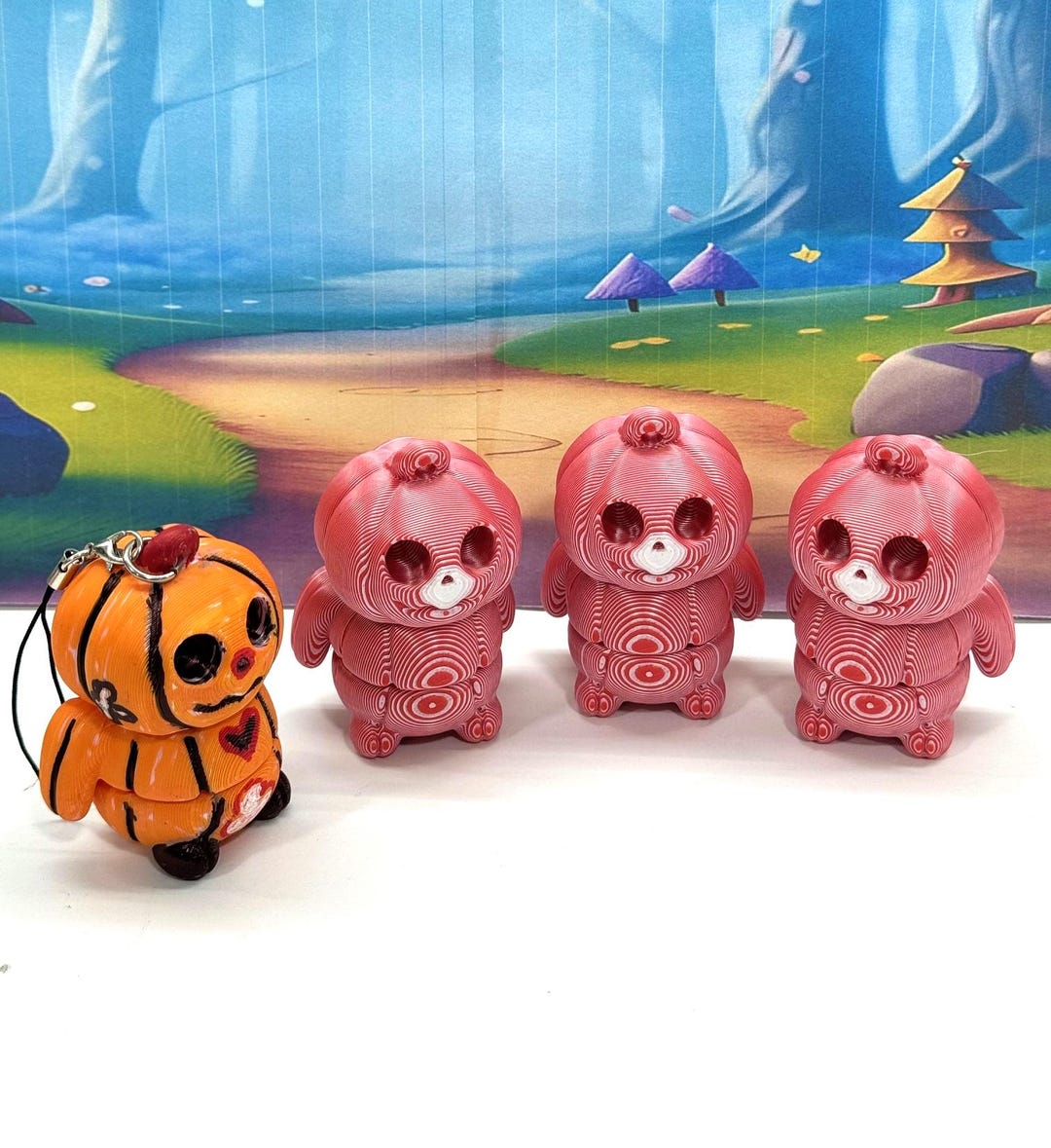 Mini Pumpkins, 3 Pcs 3D Printed Mini Halloween Decor, DIY Ready to ...