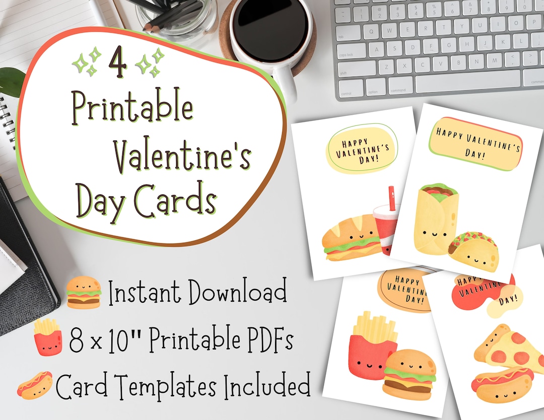 Happy Valentine's Day Cards | Instant Download | Printable PDF ...