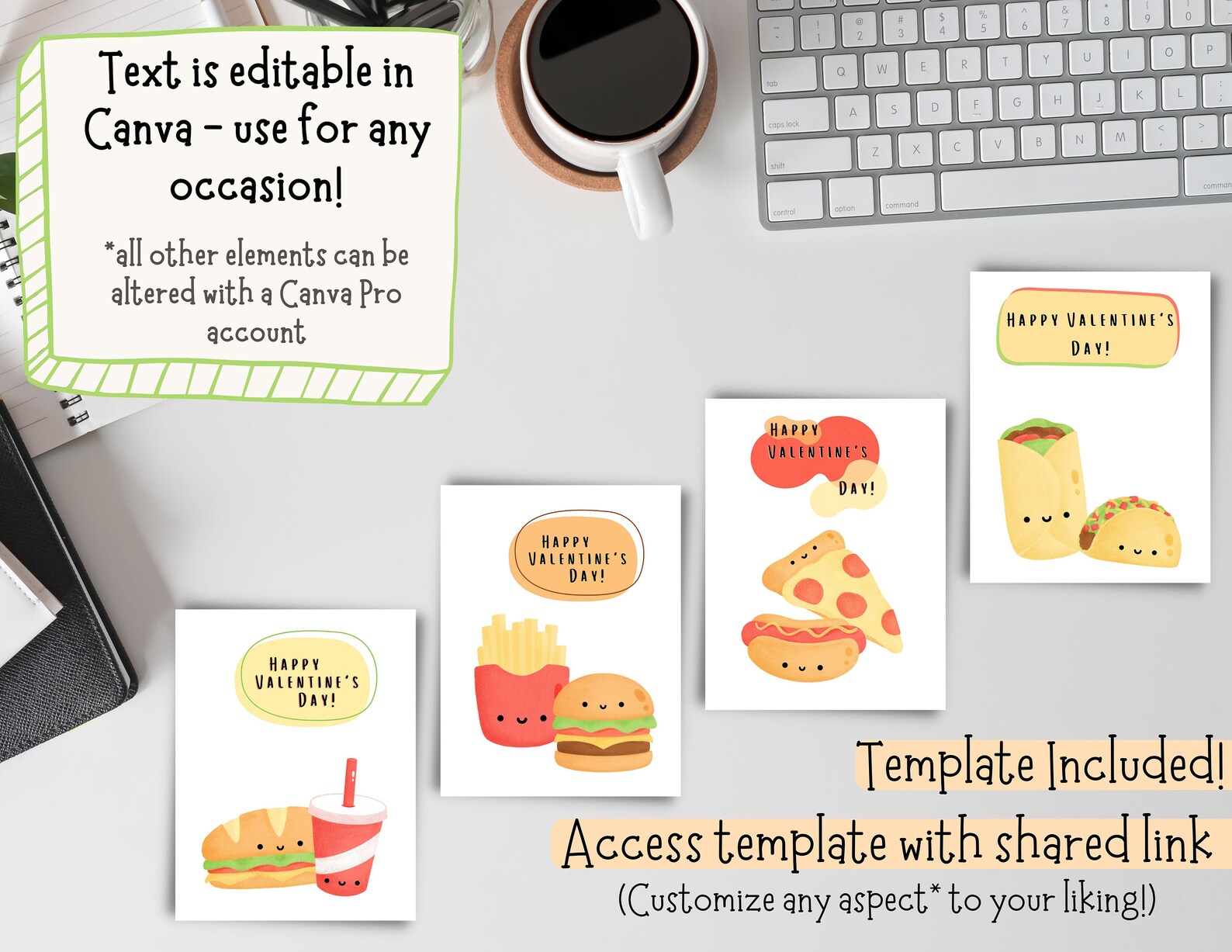 Happy Valentine's Day Cards | Instant Download | Printable PDF ...