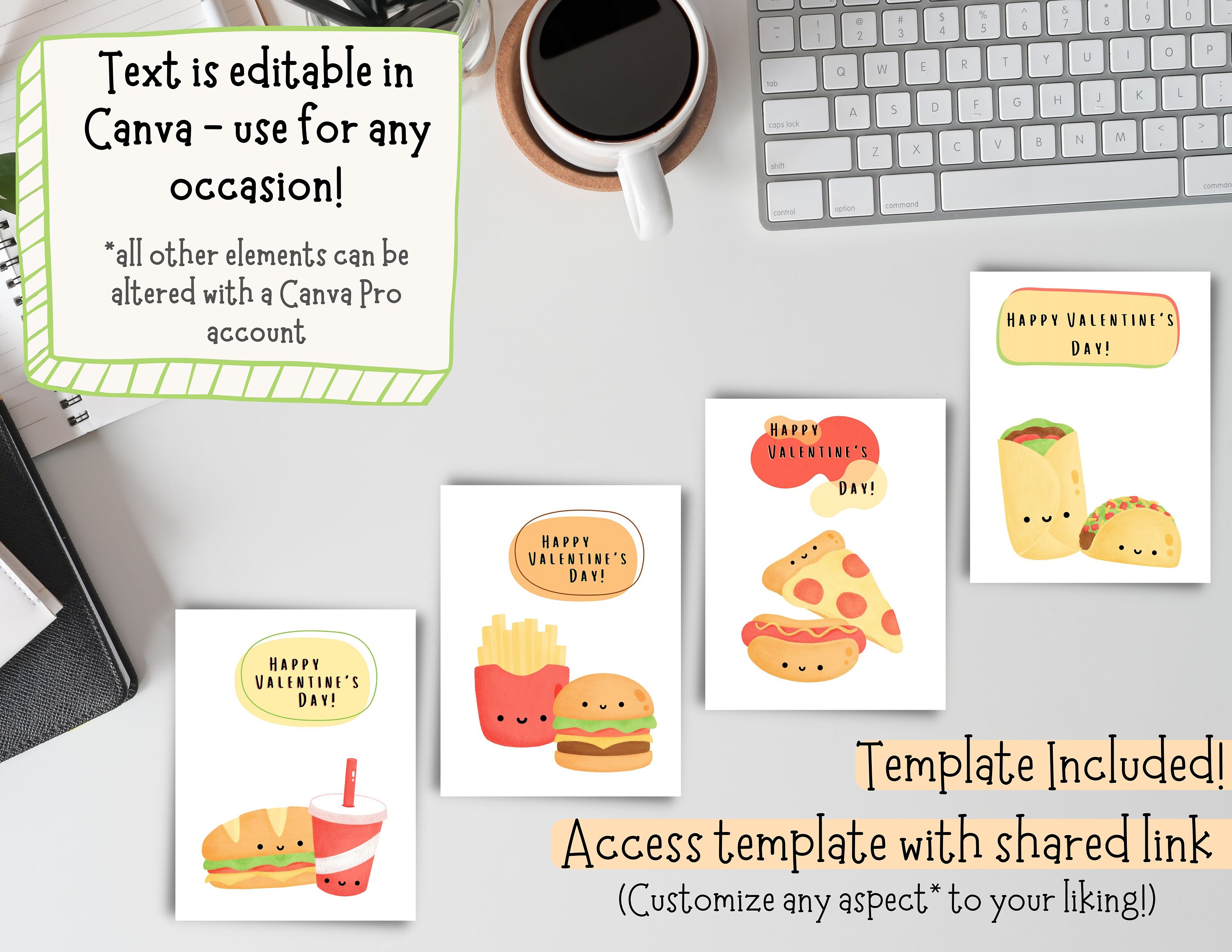 Happy Valentine's Day Cards | Instant Download | Printable PDF ...