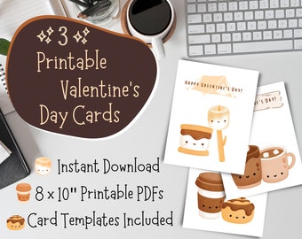 Happy Valentine's Day Cards | Instant Download | Printable PDF ...