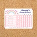 Rainbow Reward Chart, Printable and Personalised Behaviour Chart, Daily ...
