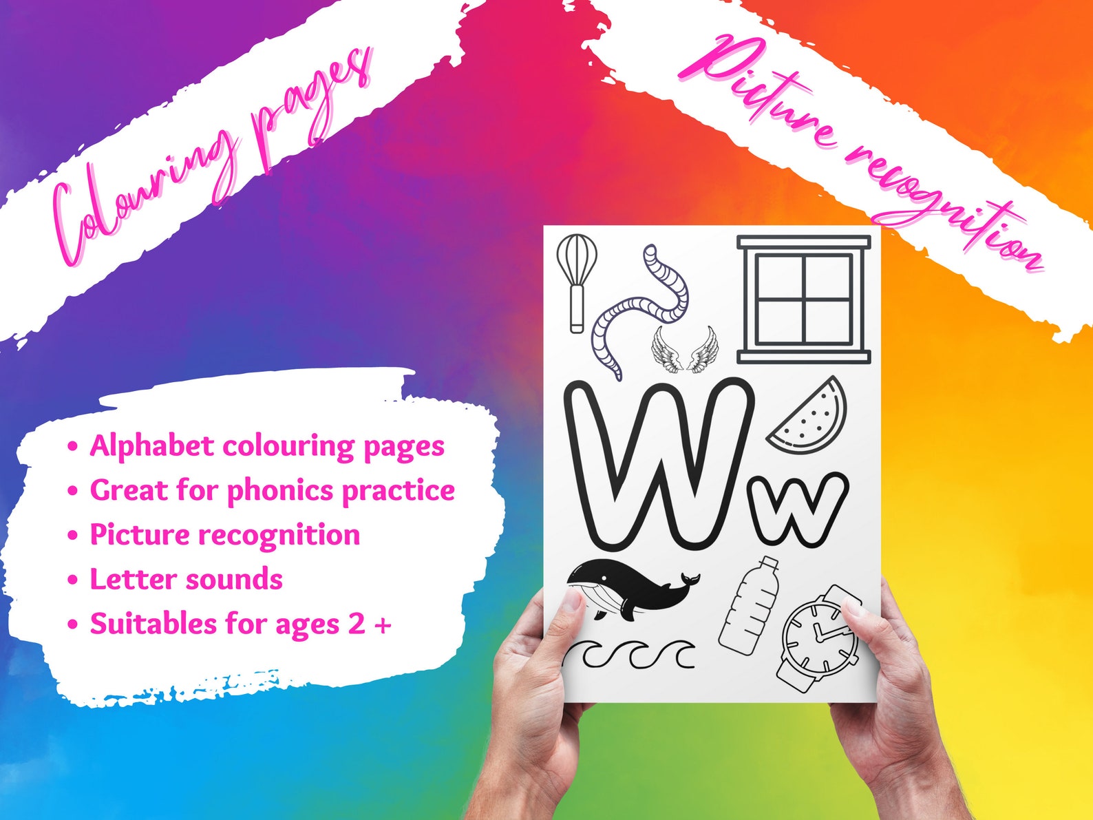 ABC Colouring Pages, Handwriting Practice and Alphabet Poster for ...