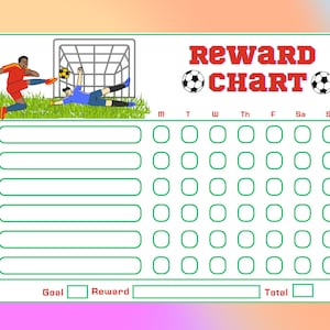 Football Theme Reward Chart, Printable and Personalised Behaviour Chart ...
