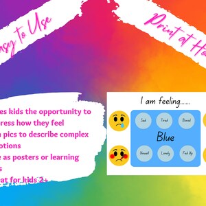 Printable Emotions and Feelings Posters, Colours and Emotions for Kids ...