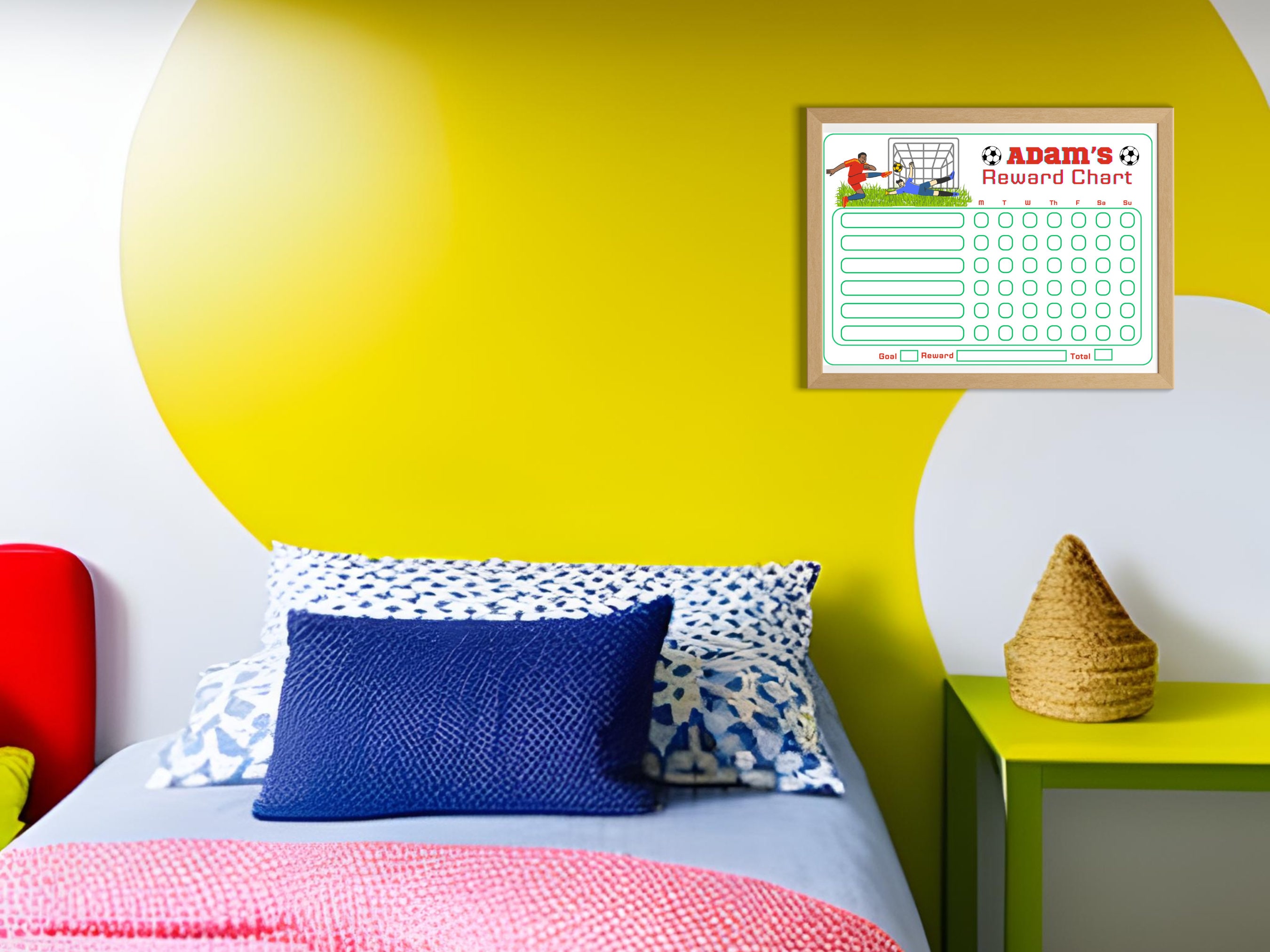 Football Theme Reward Chart, Printable and Personalised Behaviour Chart ...