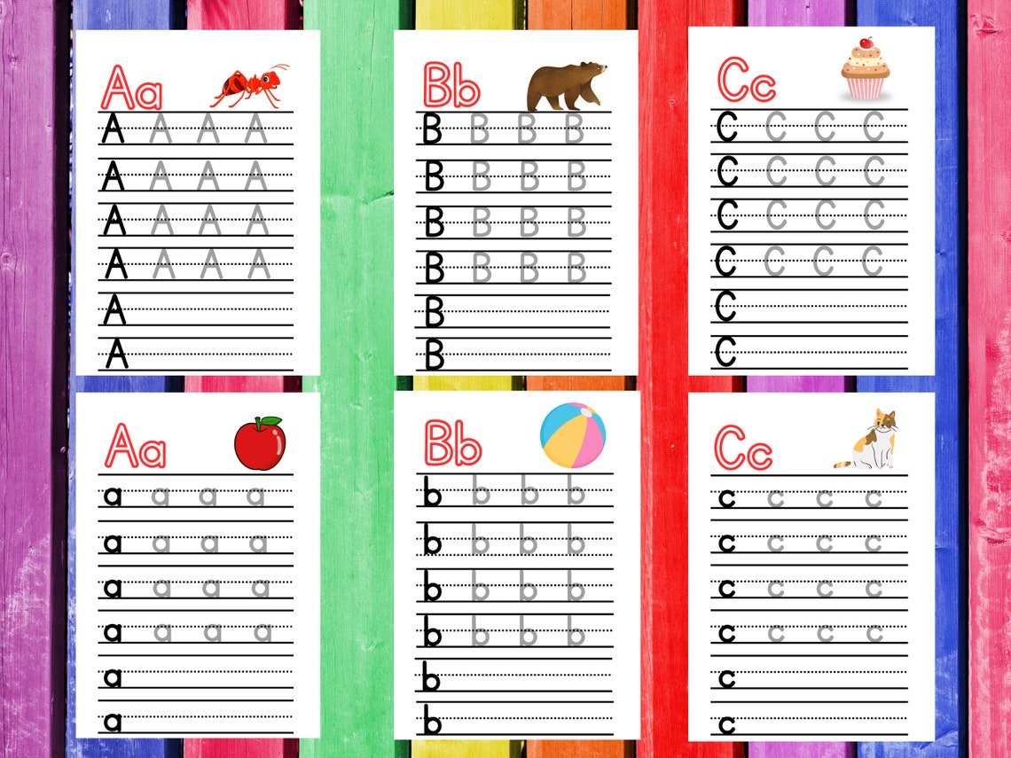 Printable Letter Tracing Activity Sheets, ABC Practice, Toddler ...