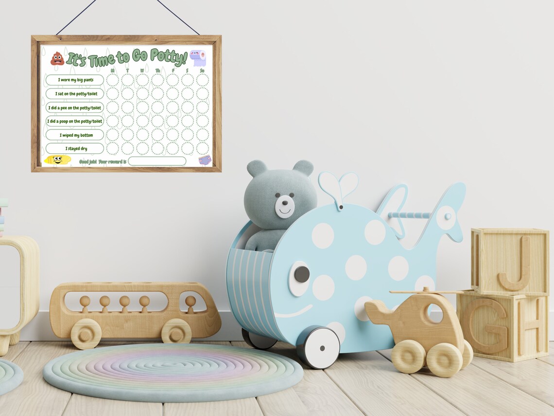 Printable Potty Training Chart, Potty Chart for Kids, Potty Sticker ...