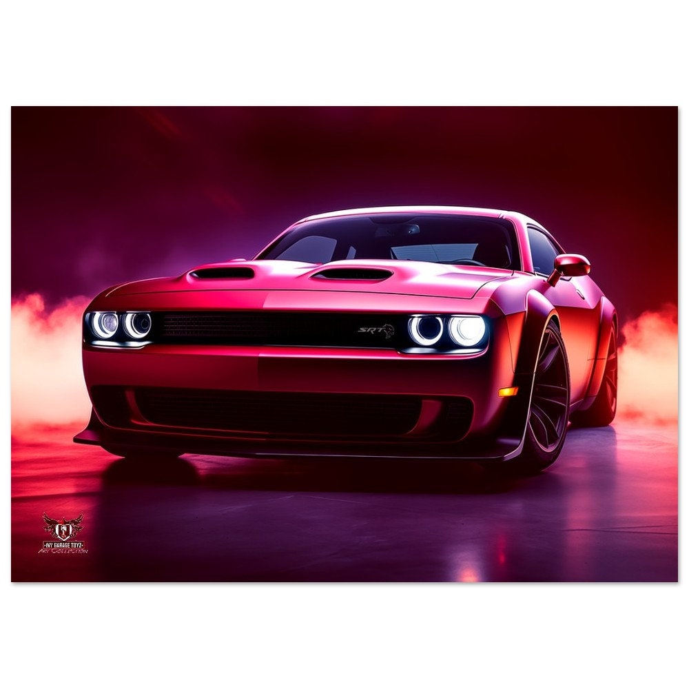 Challenger SRT Hellcat Inspired Wall Art - Etsy