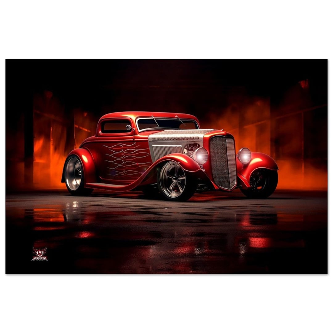 Custom Hot Rod Wall Art - Etsy