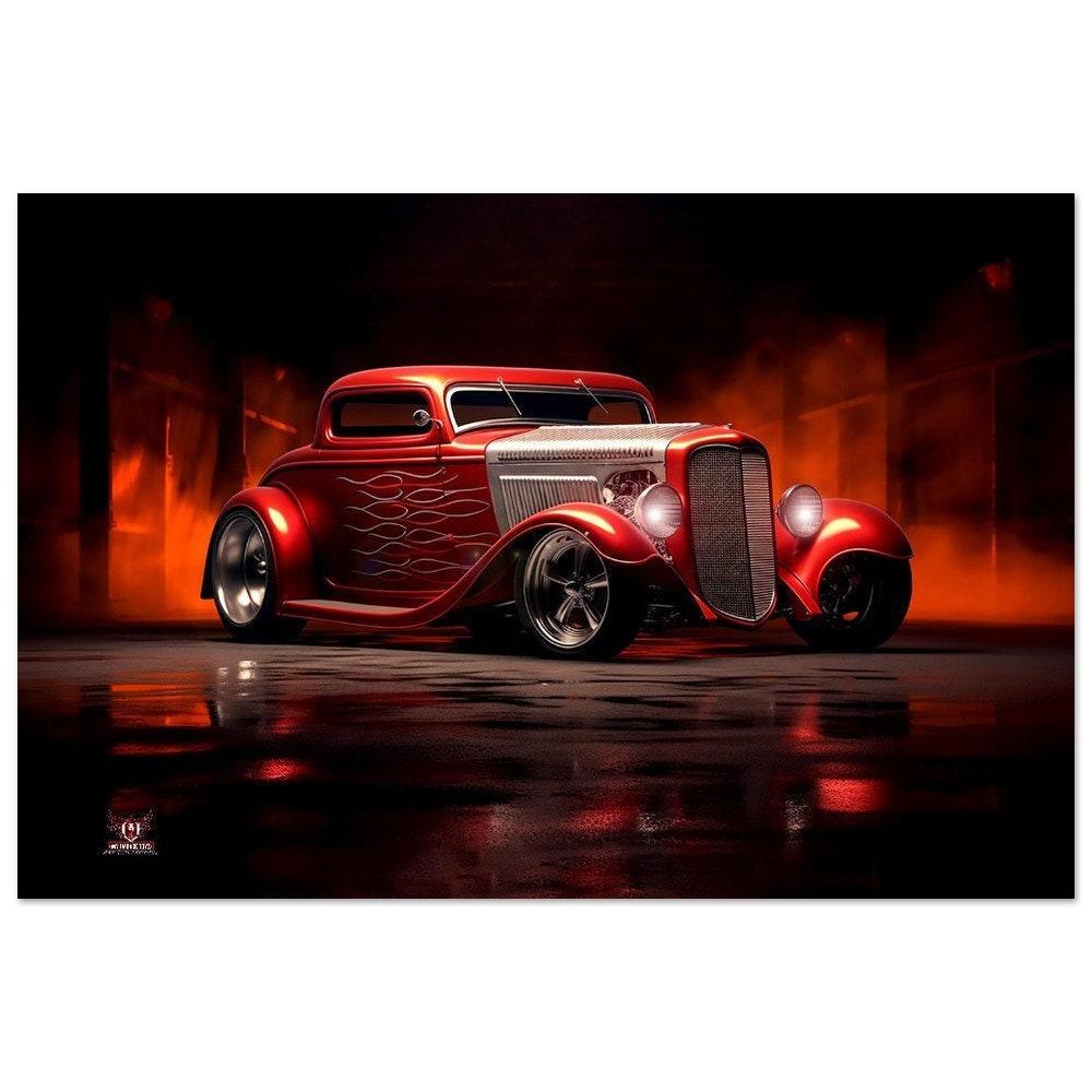 Custom Hot Rod Wall Art - Etsy
