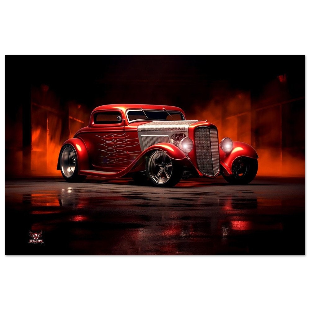 Custom Hot Rod Wall Art - Etsy