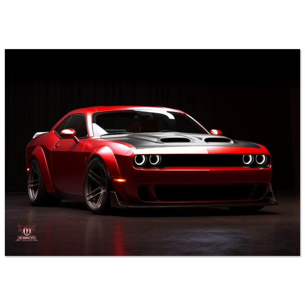 Custom Challenger SRT Hellcat Inspired Wall Art - Etsy