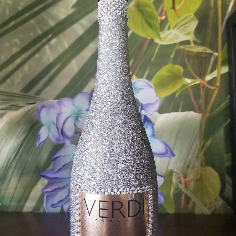 Bedazzled Champagne Bottle - Etsy