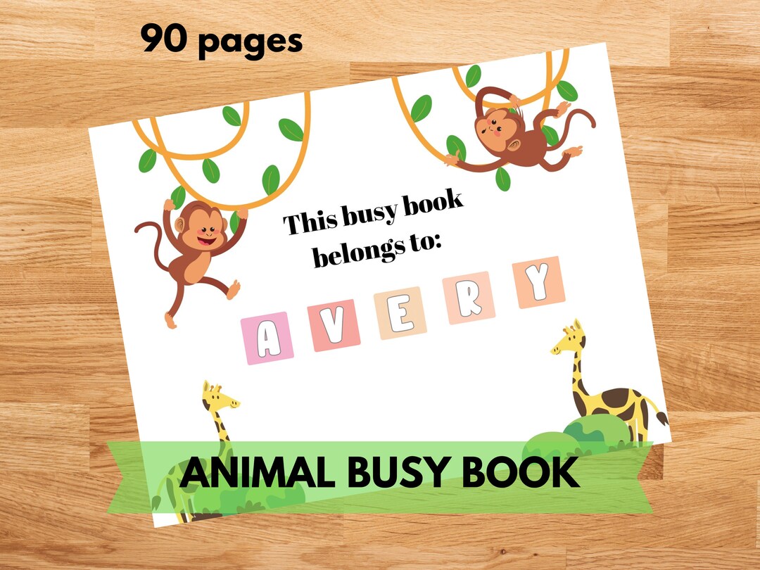 Animal Busy Book Matching Sorting Printable Toddler Activity. Perfect ...