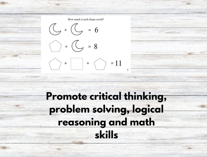 Logic Puzzle Brain Teasers Printable, Critical Thinking Math Games ...