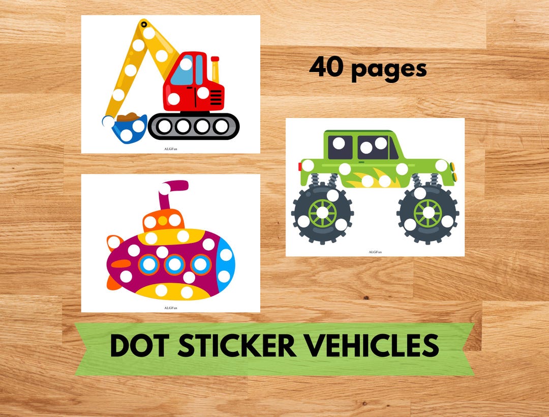 Dot Sticker Do-a-dot Car Vehicles Printable Toddler Activity. Perfect ...