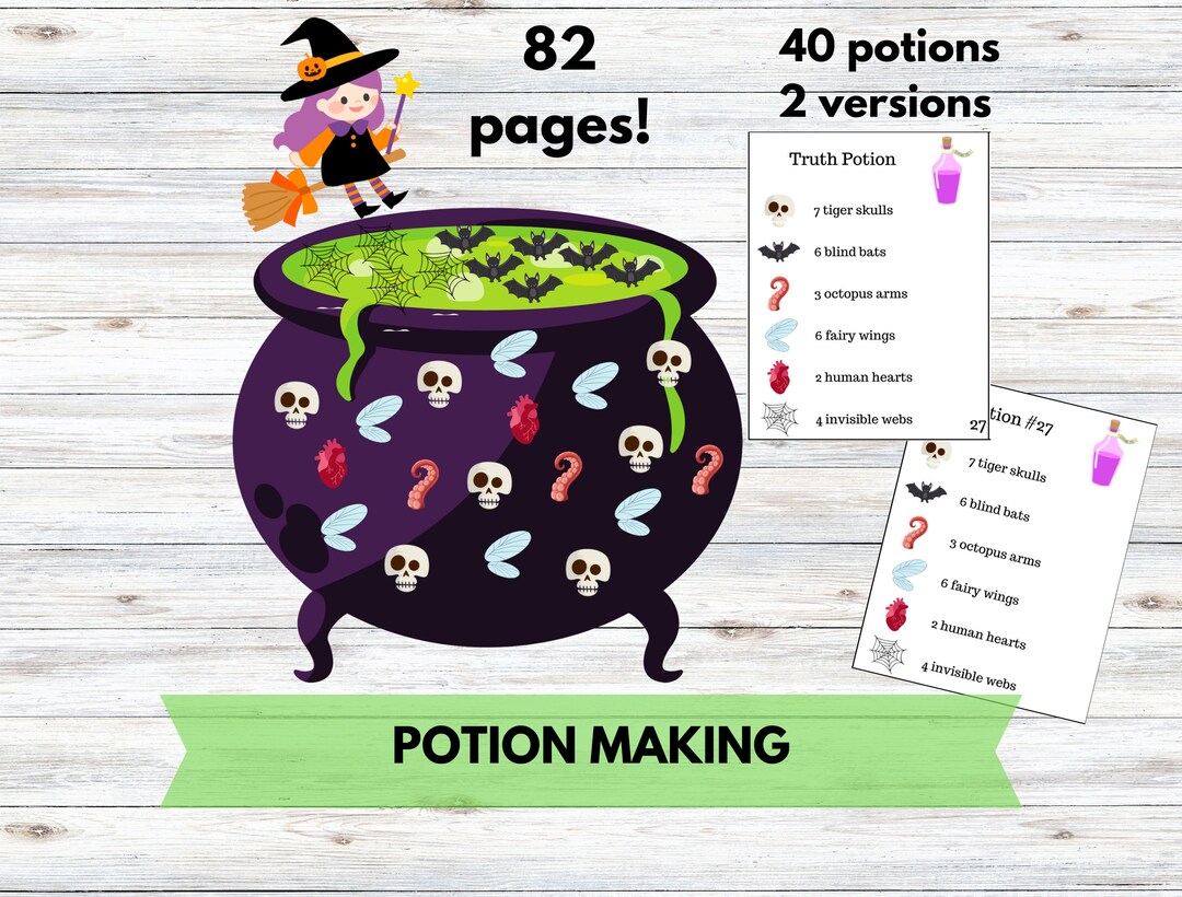 Potion Making Pretend Play, Witchs Brew Potion Recipe, Halloween ...