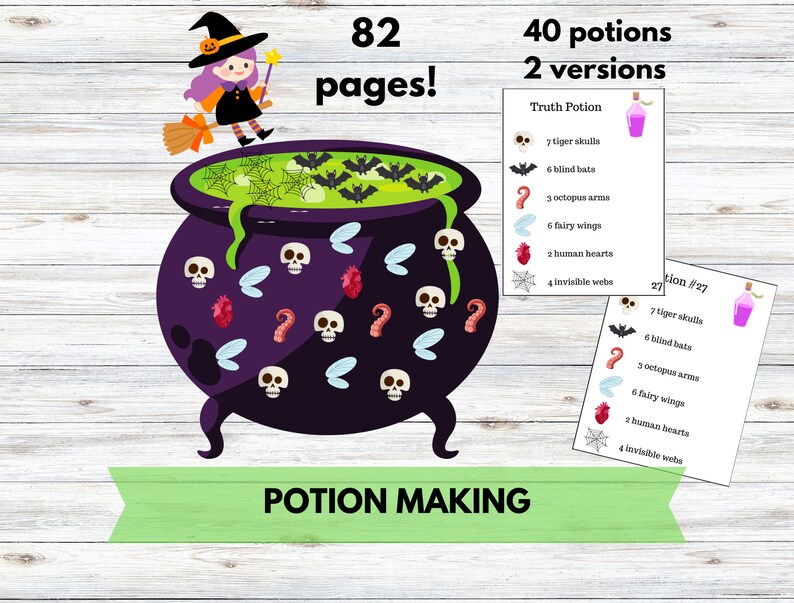 Potion Making Pretend Play, Witchs Brew Potion Recipe, Halloween ...
