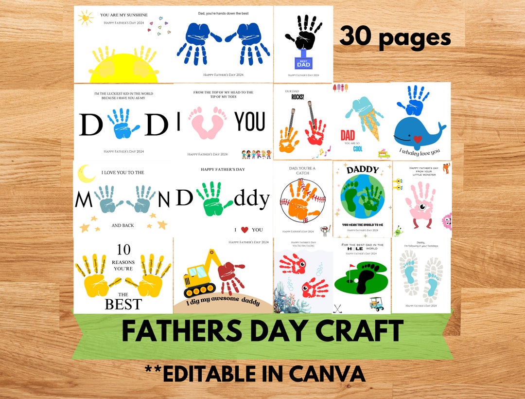 Fathers Day Handprint Craft Printable Activity for Toddlers. Perfect ...