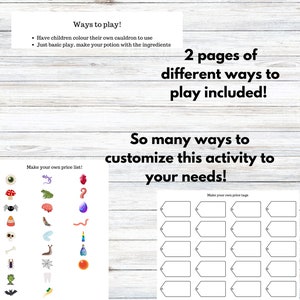 Potion Making Pretend Play, Witchs Brew Potion Recipe, Halloween ...
