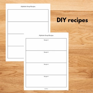 ABC Alphabet Soup Recipe Letter Recognition Toddler Printable. Perfect ...