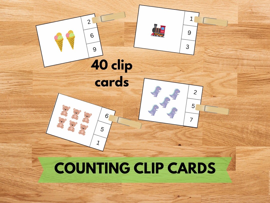 Count and Clip Cards Printable Activity, Number Recognition and ...