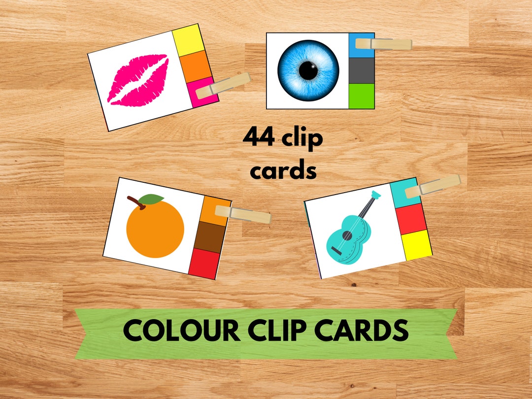 Color Clip Card Clothespin Flash Card Toddler Printable Activity ...