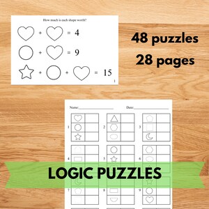 Logic Puzzle Brain Teasers Printable, Critical Thinking Math Games ...