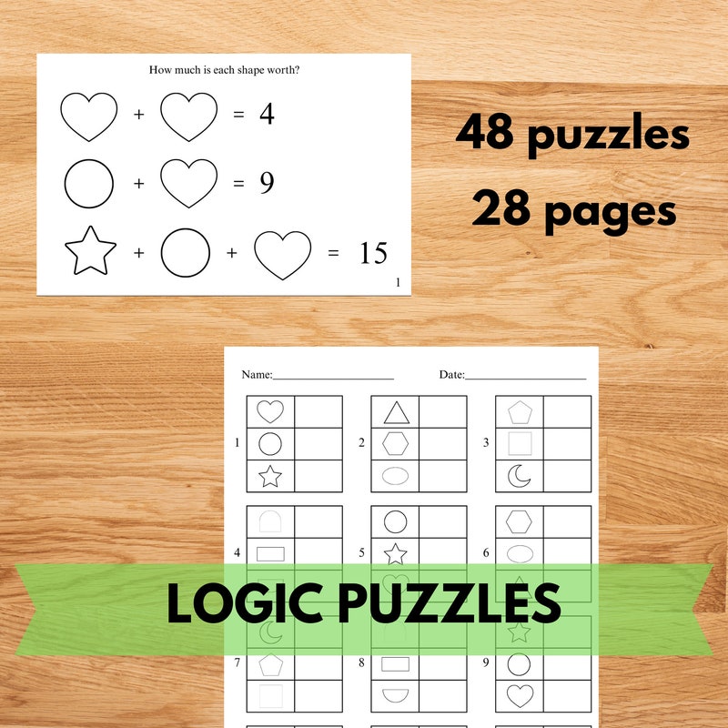 Printable Logic Puzzles - Etsy