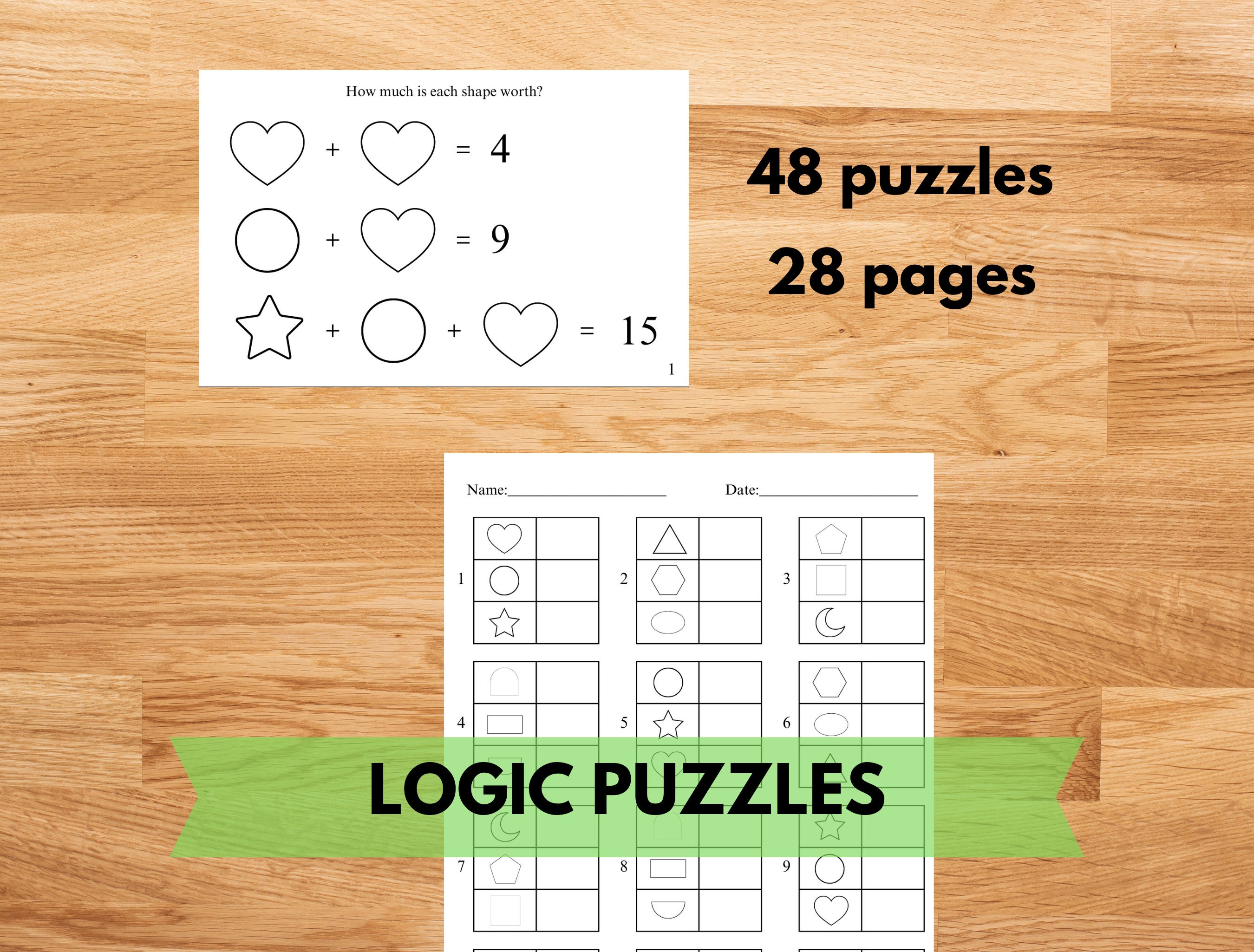 Logic Puzzle Brain Teasers Printable, Critical Thinking Math Games ...