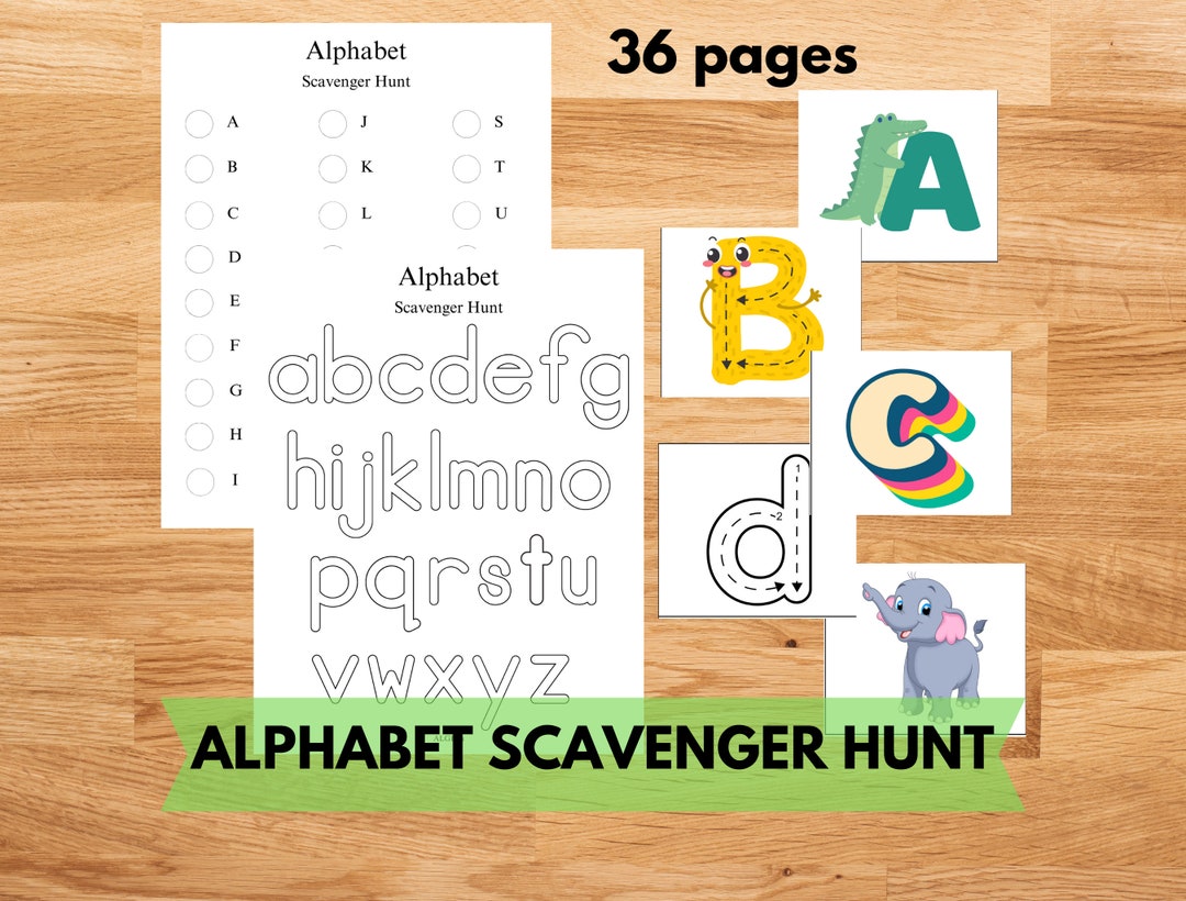 ABC Alphabet Scavenger Hunt Letter Recognition Toddler Printable ...