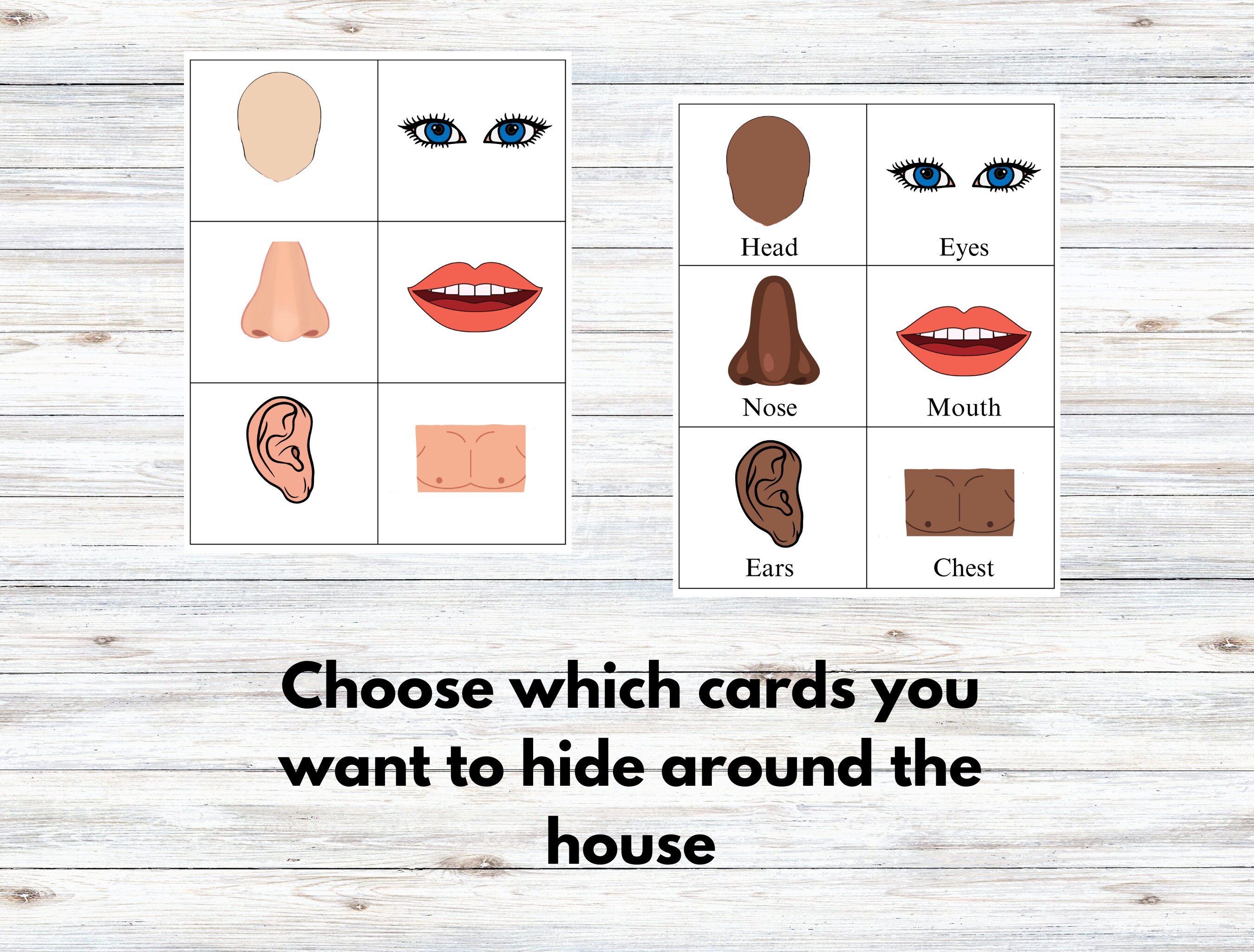 Human Body Parts Scavenger Hunt Printable, Human Anatomy Learning ...