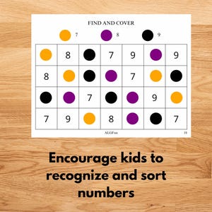 Number Find and Cover Worksheet Toddler Printable Activity. Perfect for ...