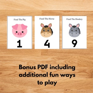 Feed the Farm Animals Sensory Bin Printable, Number Recognition and ...