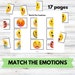 Match the Emotion Halves Printable, Feelings Chart Calm Down Corner ...