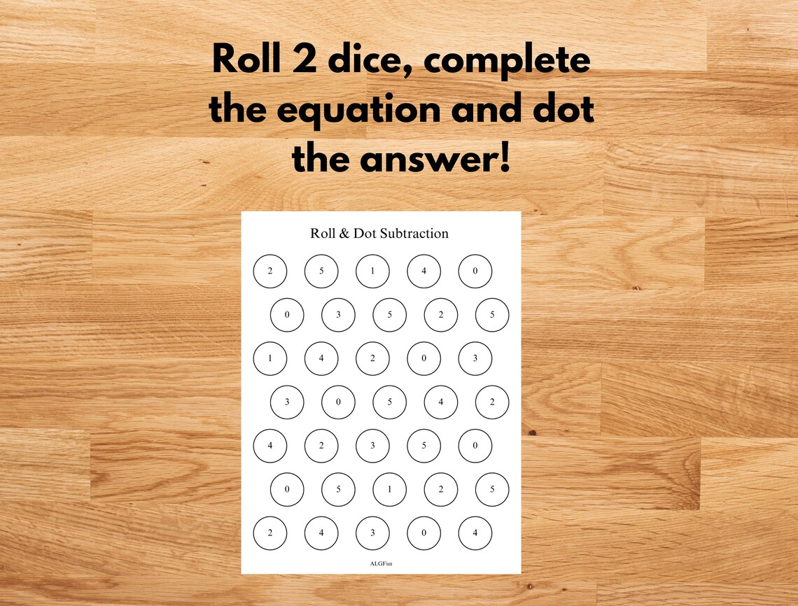 Roll and Dot Toddler Dice Game Printable, Learning Center Number ...